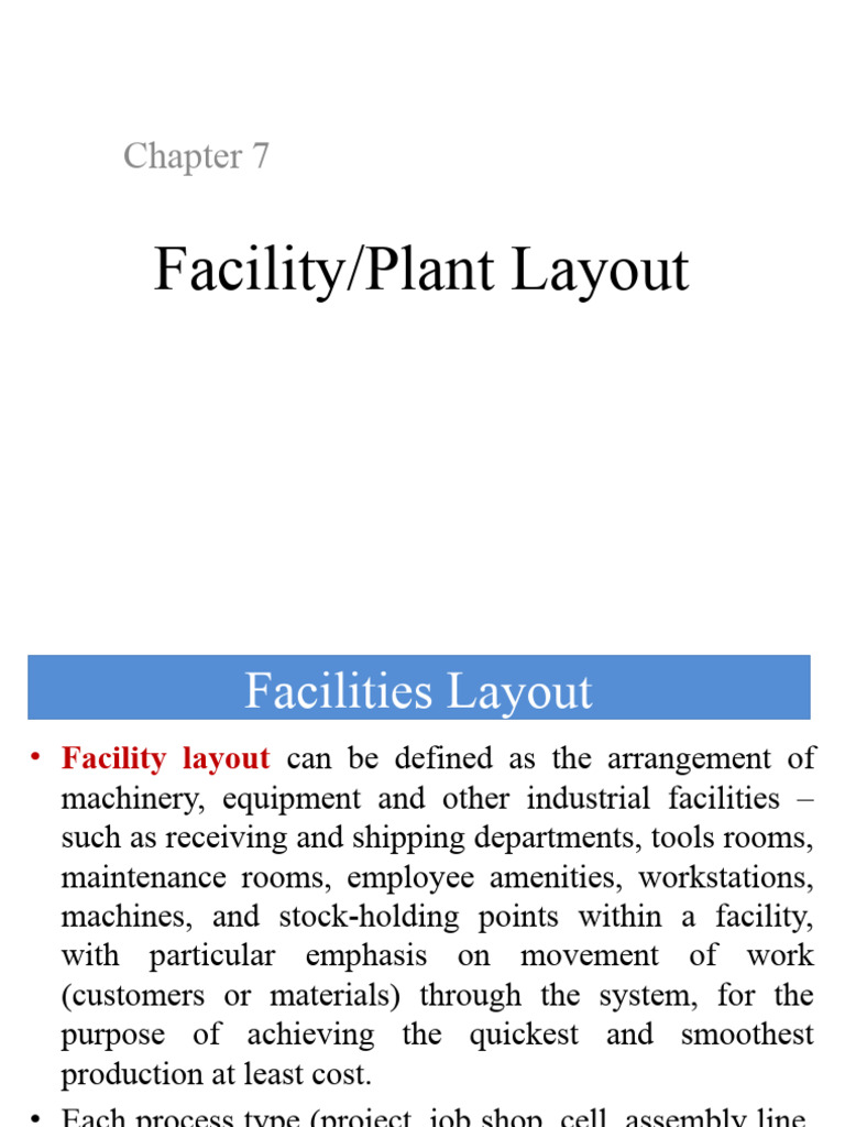 Facility Layout Optimization Guide | PDF | Secondary Sector Of The Economy | Production And ...