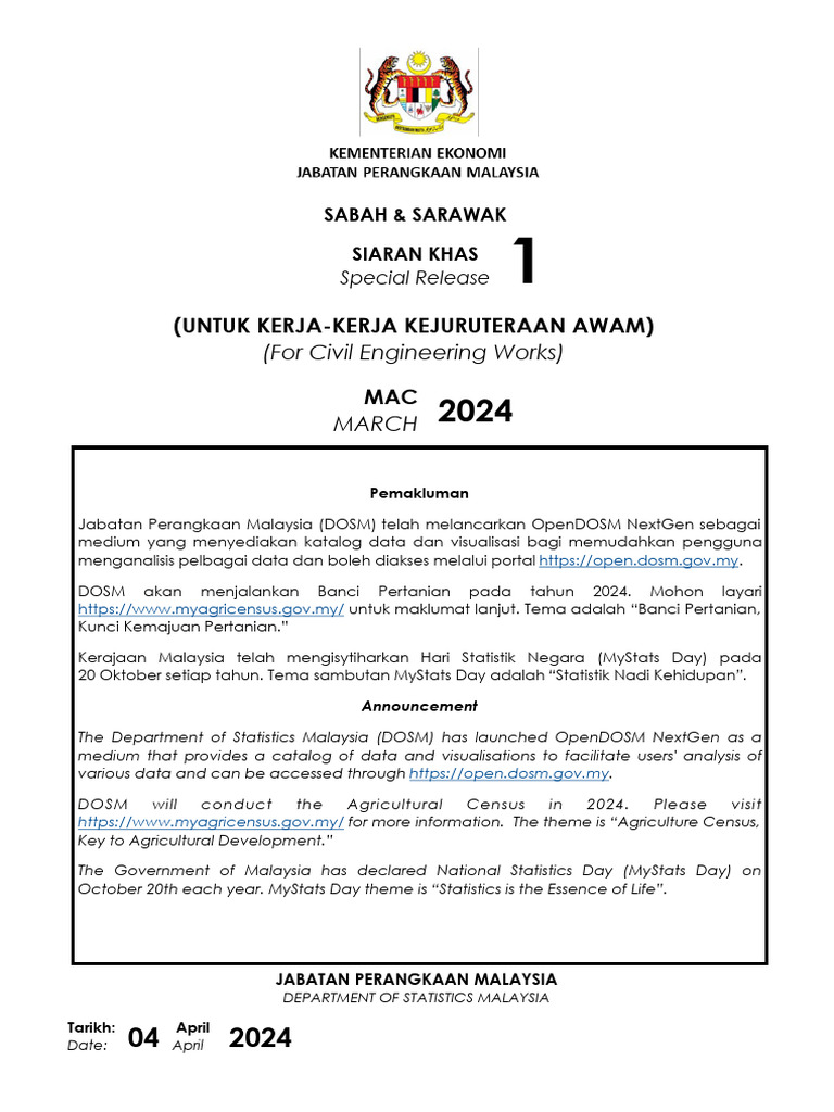 Siaran Khas 1 (SS) Mac 2024 | PDF