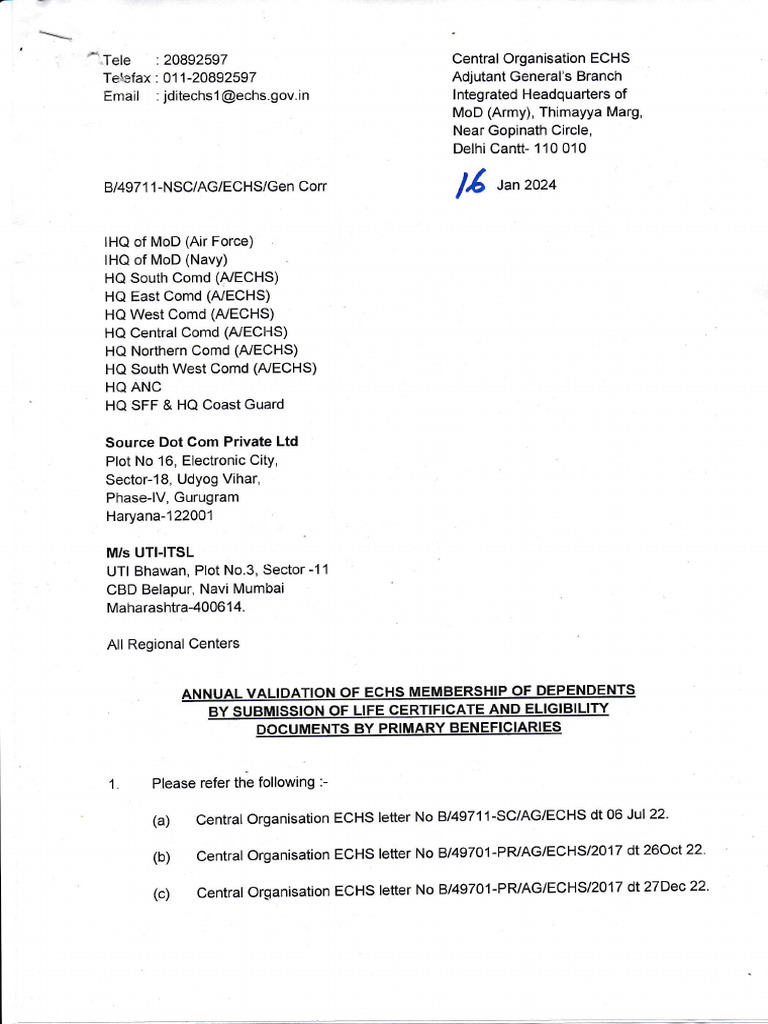 ECHS Card Validation & Extension Policy | PDF | Technology & Engineering