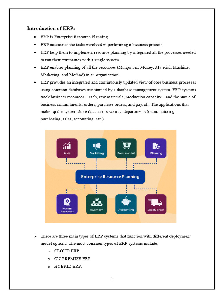 Sap Project | PDF | Enterprise Resource Planning | Computing