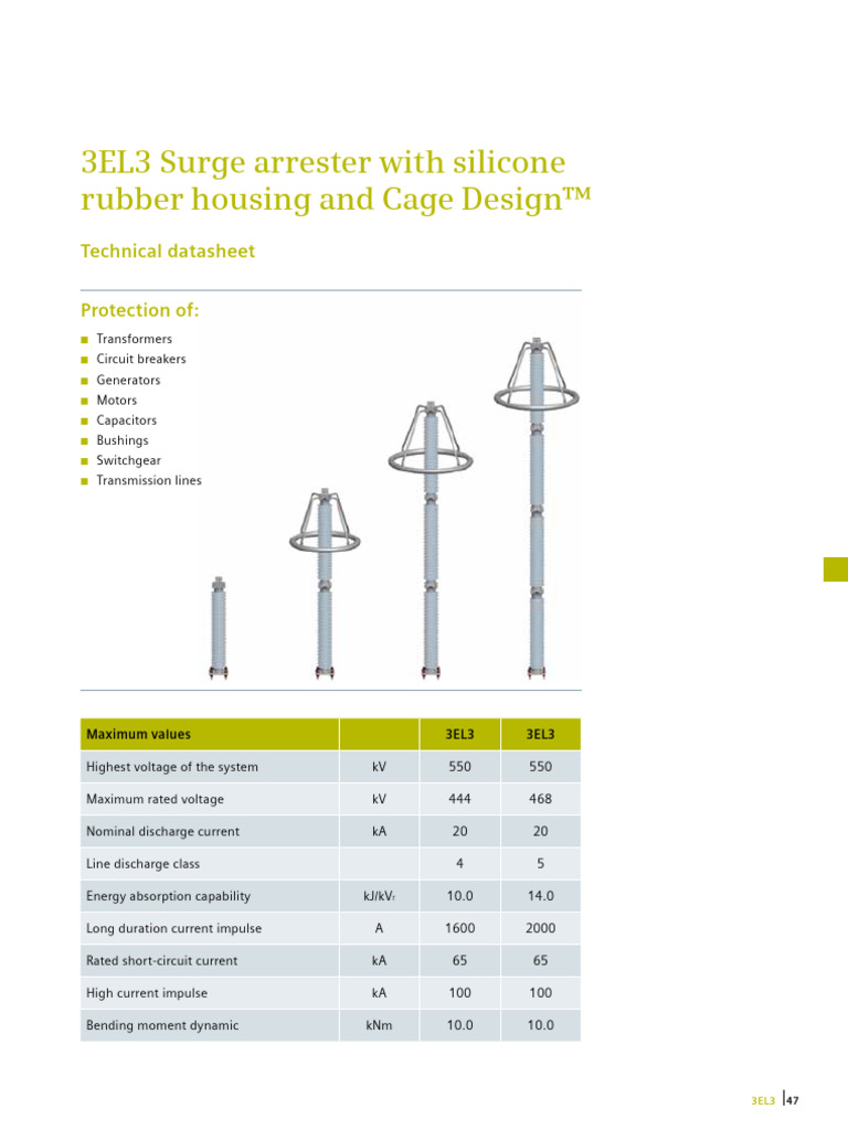 Siemens - 3EL3 Surge Arresters Datasheet | Download Free PDF ...