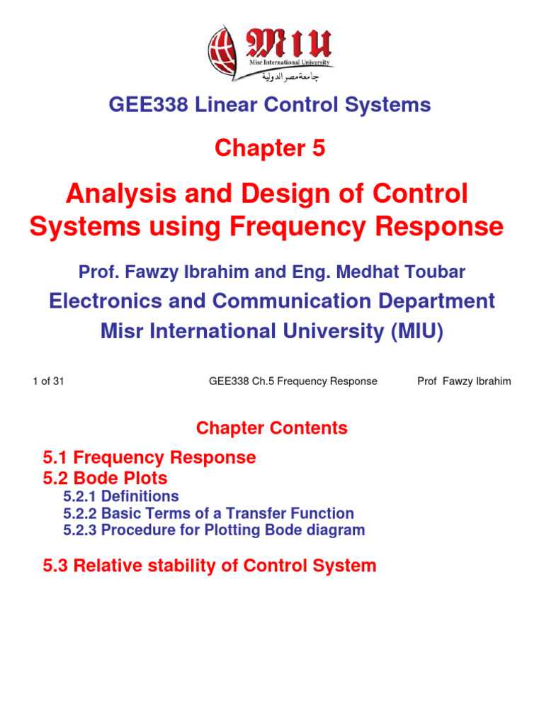 Engineering Students' Guide: Bode Plots | PDF | Telecommunications Engineering | Computer ...