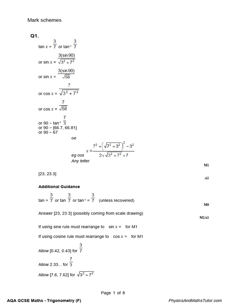 Alexandra HW9 Trigonometry (MS) | PDF | Trigonometric Functions | Special Functions