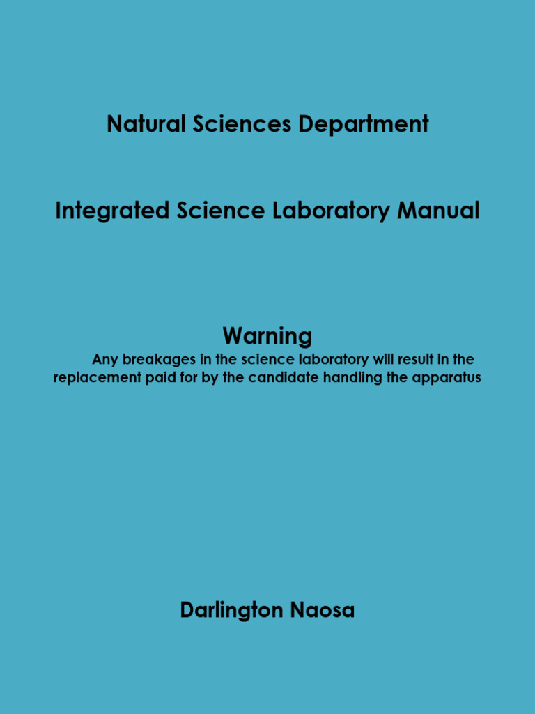 Integrated Science Lab Manual | PDF | Learning | Significant Figures