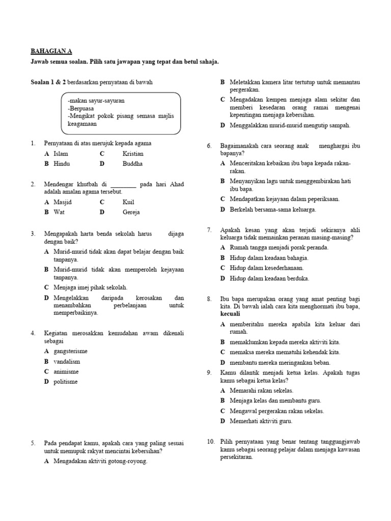 PEND MORAL Tahun 5 | PDF