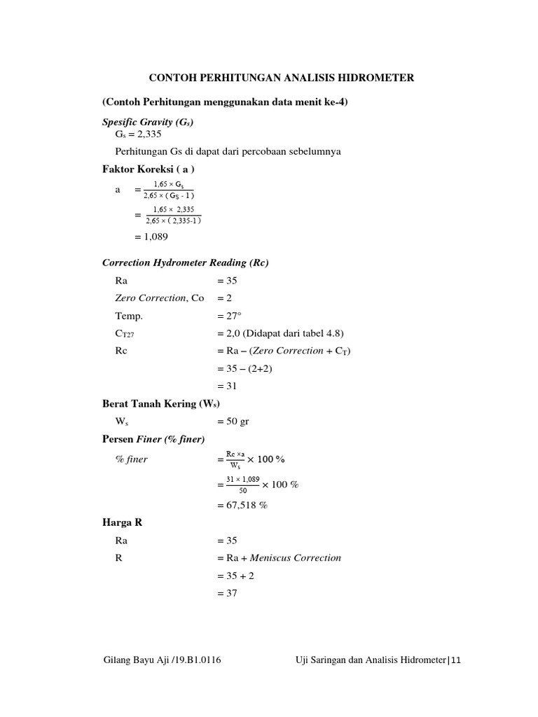 Contoh Perhitungan Hidro Christofer | PDF