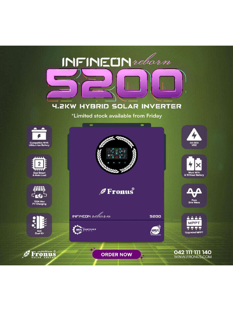 fronus-infineon-5200-solar-inverter | PDF