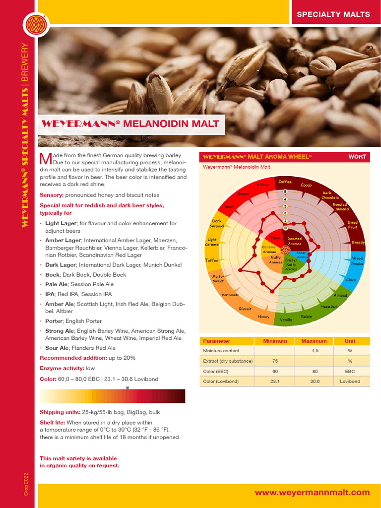Weyermann Brewery en Melanoidin-Malt | PDF | Beer | Ale