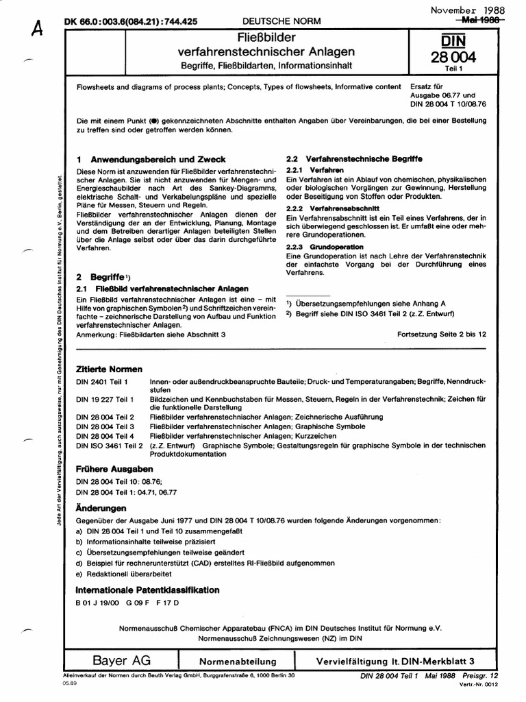DIN 28004-1 1988 - Diagramas de Flujo - Conceptos | PDF