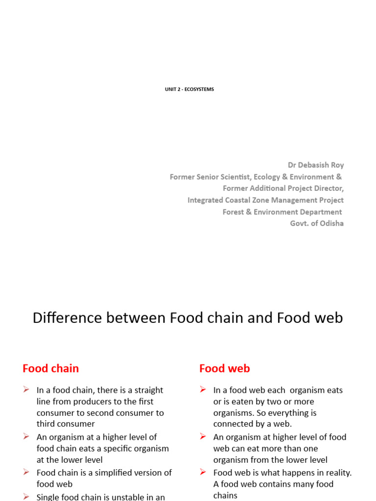 Unit 2 Ecosystem Part II - 08.03.22 | PDF | Food Web | Ecosystem