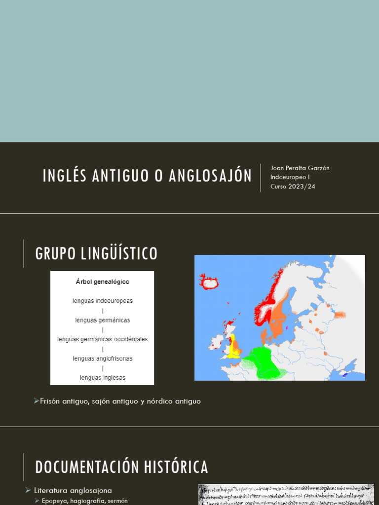 Inglés antiguo o anglosajón | PDF | Lingüística | Idiomas