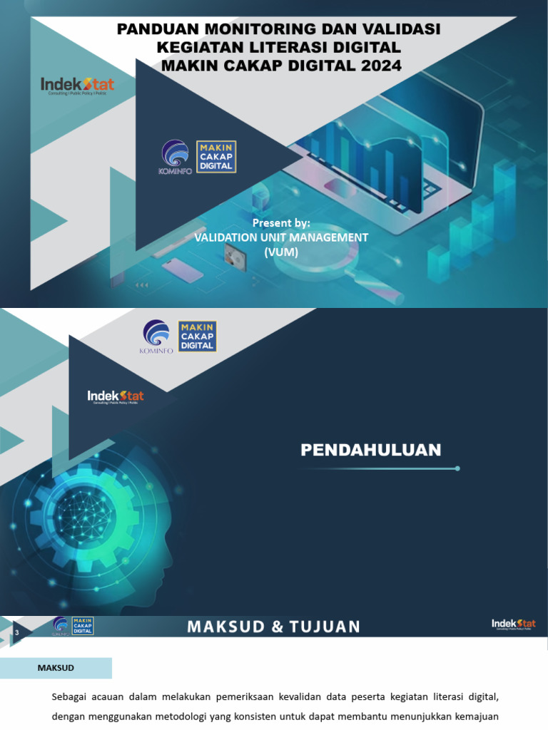 Paparan 1 Panduan Monitoring Dan Validasi Litdig2024 | PDF