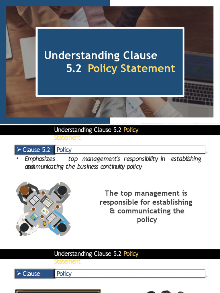 4.1 75. Understanding Clause 5.2 - Policy Statement | PDF | Policy ...