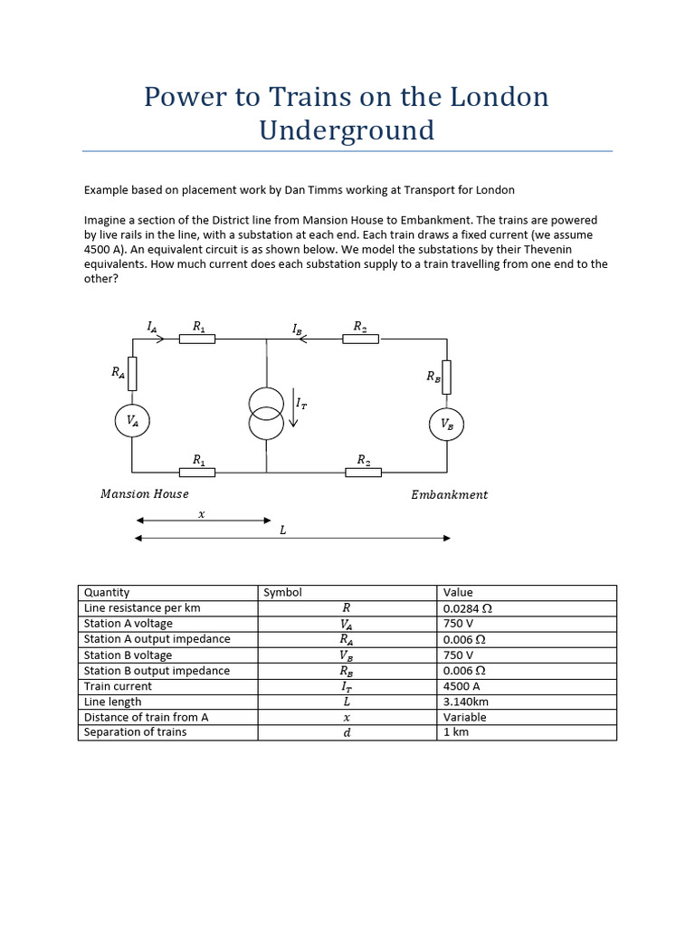 Power to Trains on the London Underground | PDF | Electrical Impedance ...