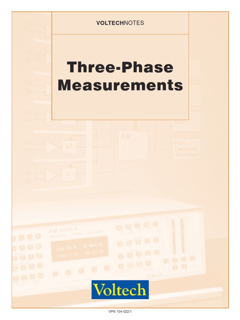Three Phase Measurements (104-022) | PDF | Physical Quantities ...