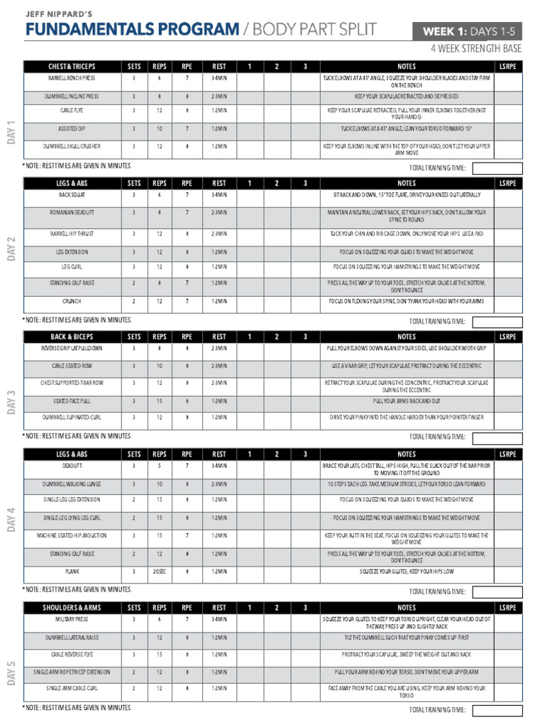 Push Pull Legs | PDF