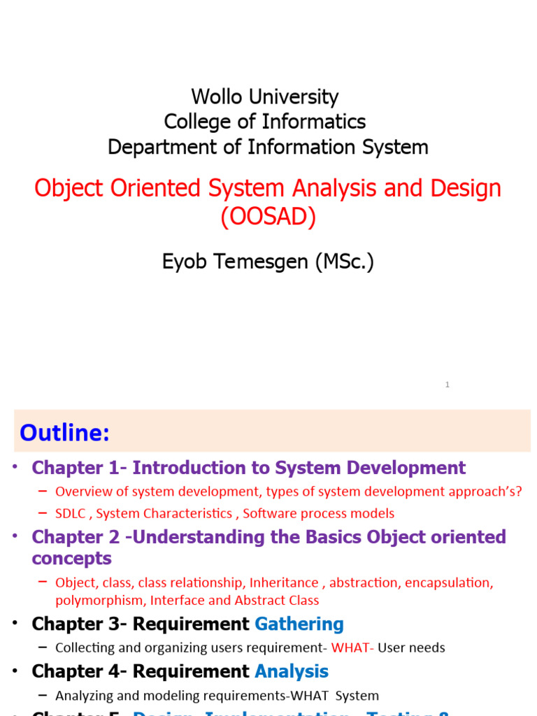 Chapter 1 Introduction | PDF | Object (Computer Science) | Software Development Process