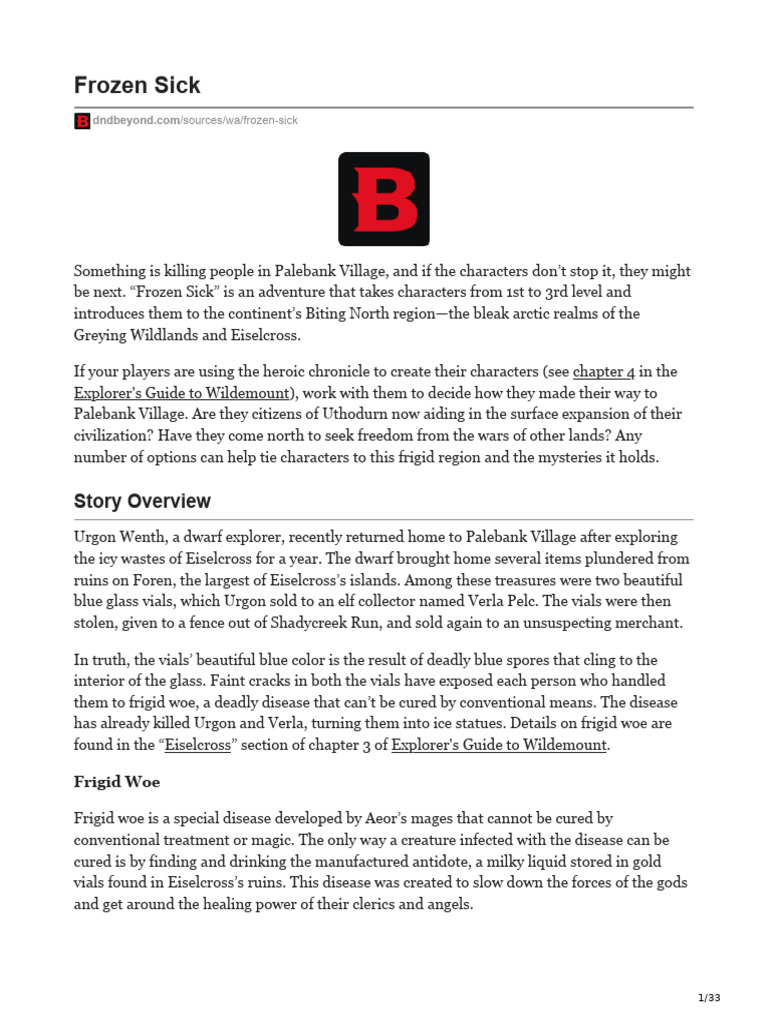 DnDBeyond - Critical Role - Wi | PDF | Dwarf (Dungeons & Dragons) | Frog