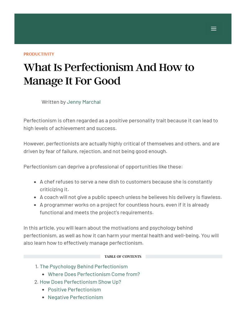 WWW Lifehack Org 621368 How Perfectionism Secretly Screws You Up - Vgo ...
