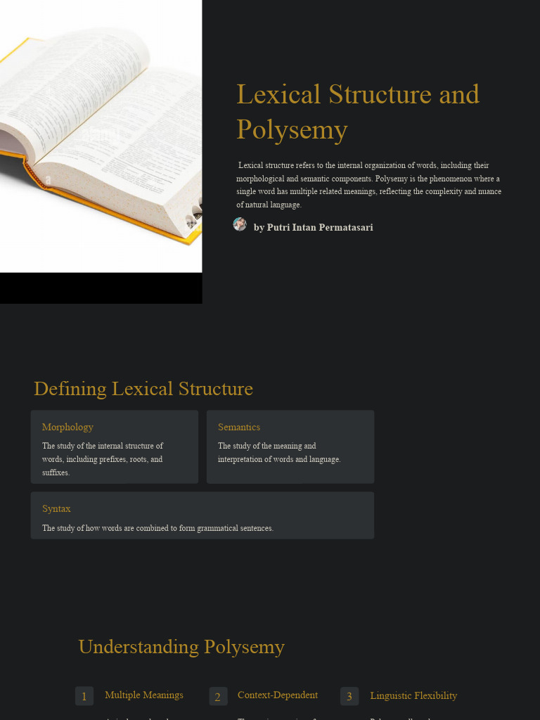 Lexical-Structure-and-Polysemy Putri Intan | PDF | Semantics | Word