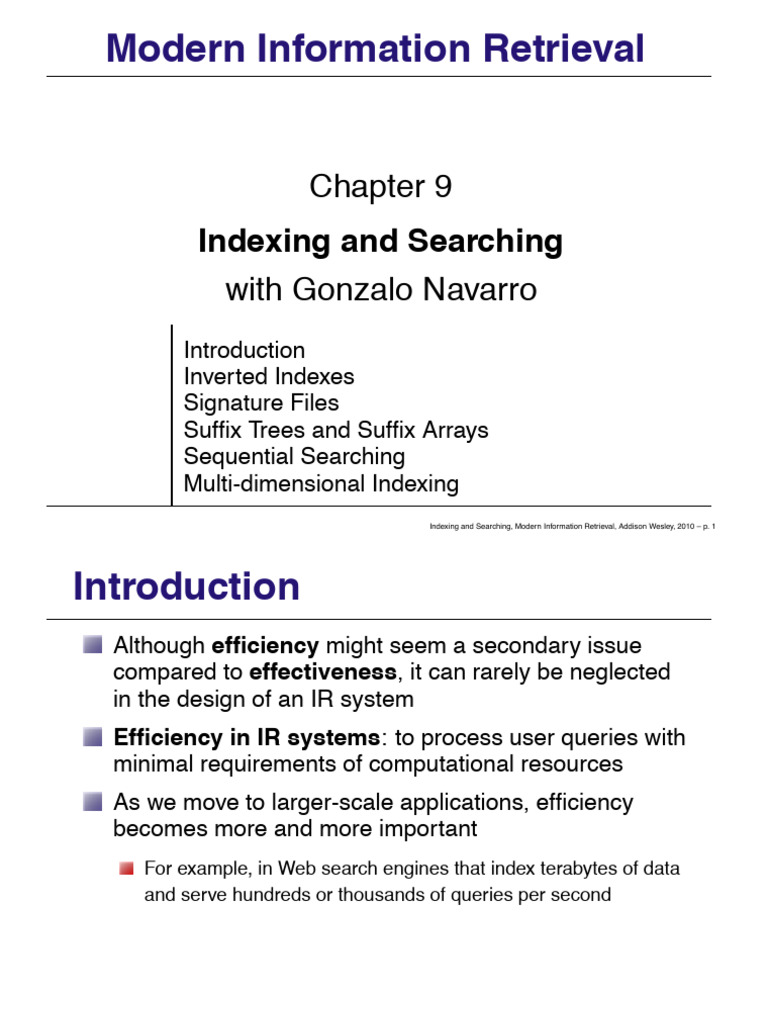 Slides Chap09 | PDF | Search Engine Indexing | Database Index