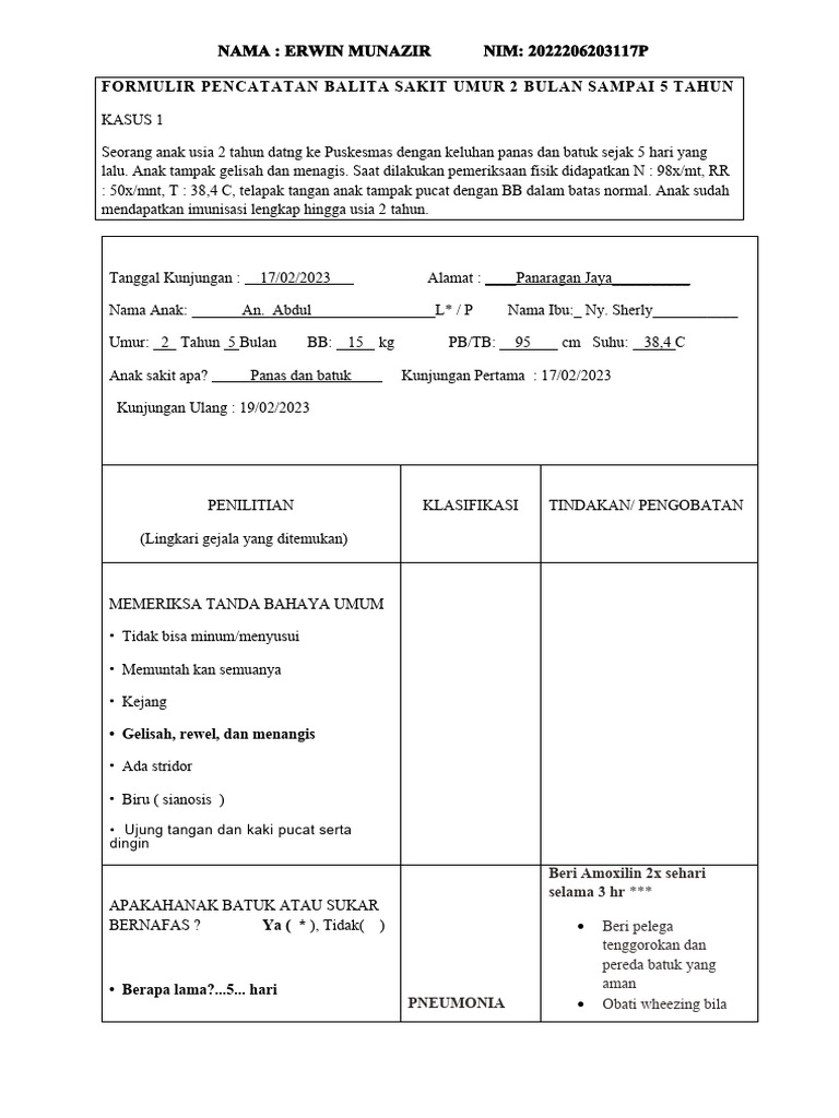 Tugas MK Kep. Anak Erwin Munazir | PDF