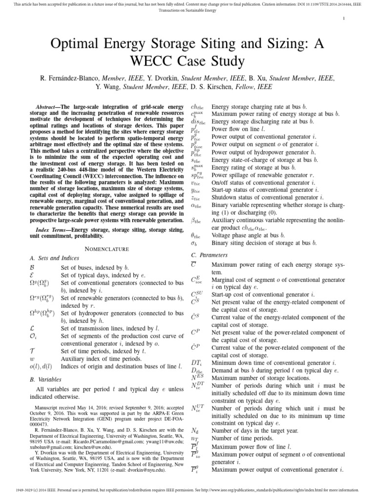 TSTE.2016.2616444 | Download Free PDF | Mathematical Optimization | Energy Storage