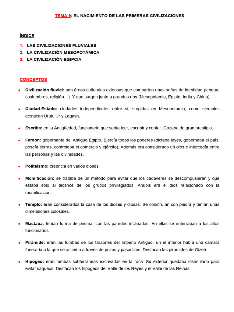 Unidad 9 | PDF | Mesopotamia | Antiguo Egipto
