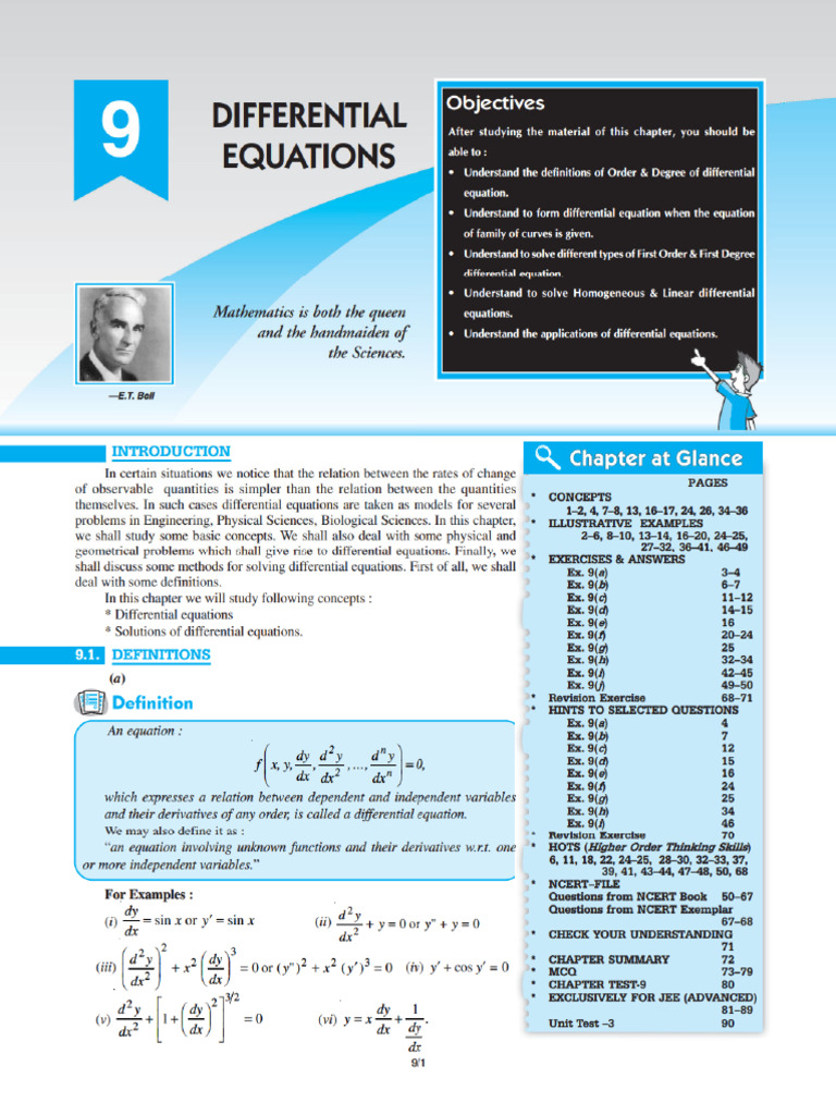 Chapter 9 Differential Equations | PDF
