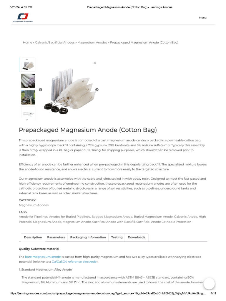 Magnesium Anodes for Engineers | PDF | Anode | Electricity