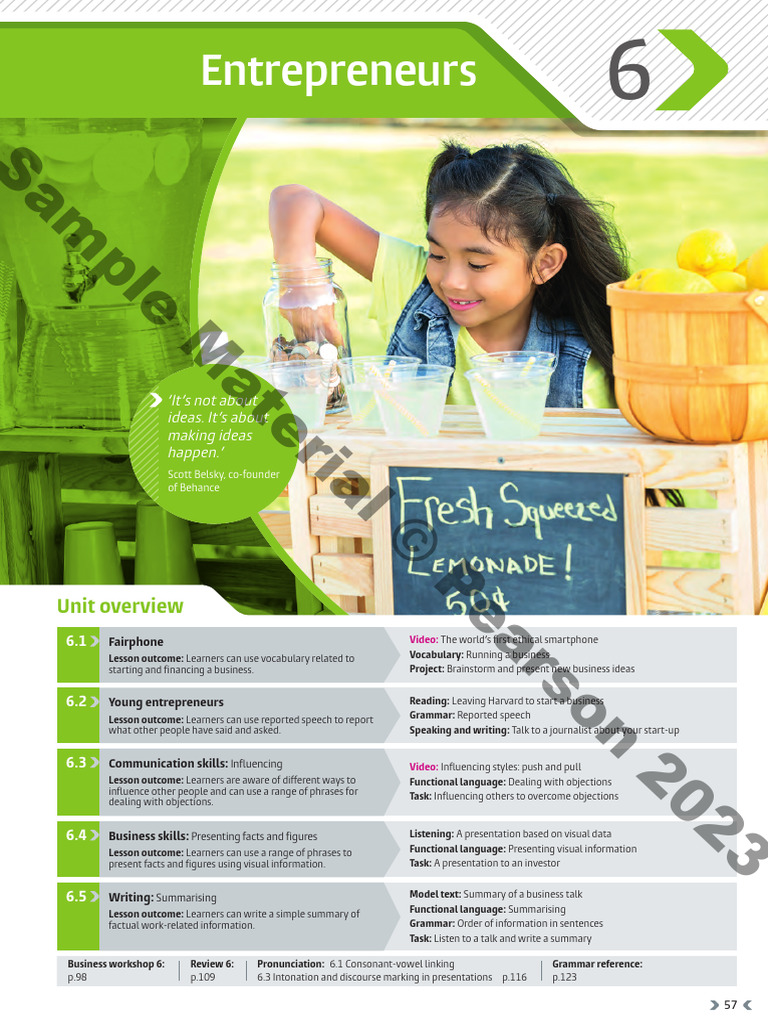 Business Partner B1+ U6 - Coursebook Sample | PDF | Startup Company | Small Business & Entrepreneurs