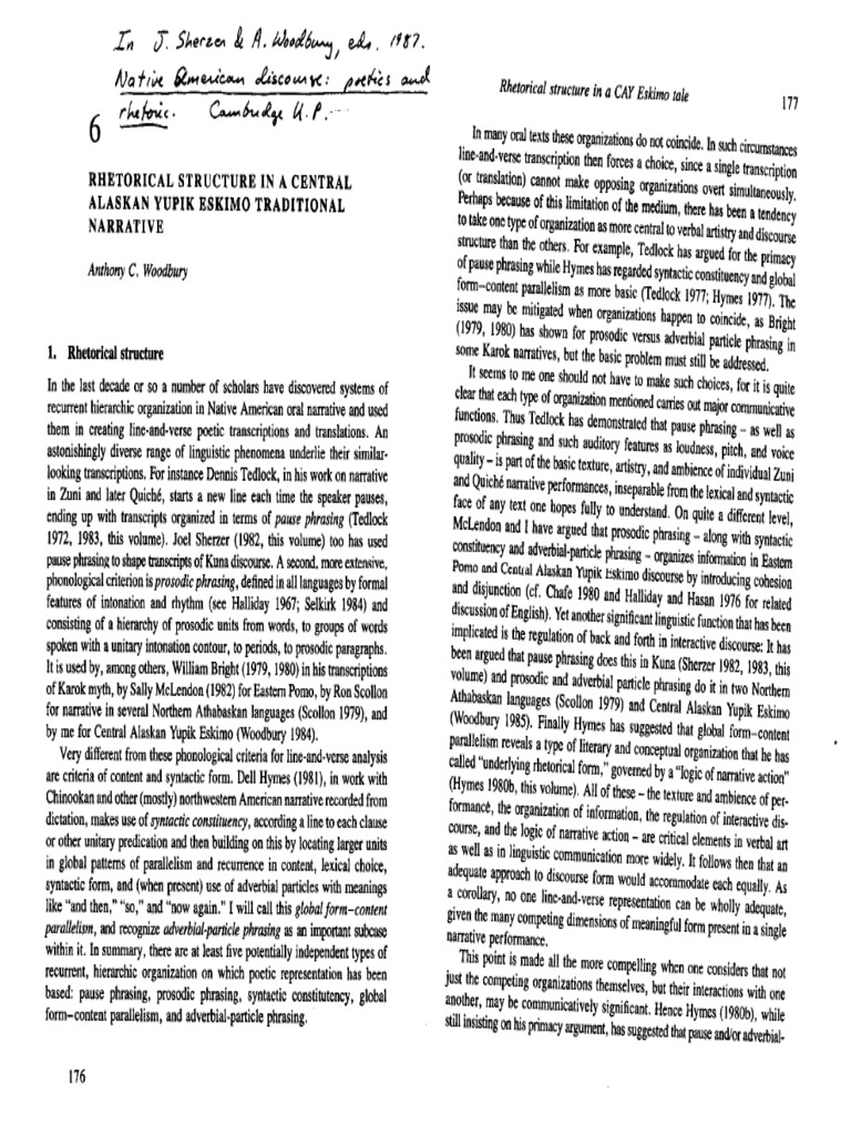 Woodbury - Rhetorical Structure | PDF