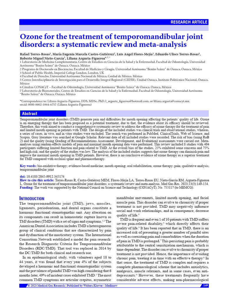 Ozone Therapy | PDF | Meta Analysis | Systematic Review