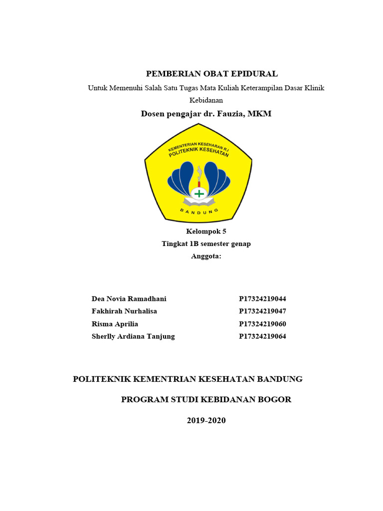 KDKK Obat Epidural | PDF