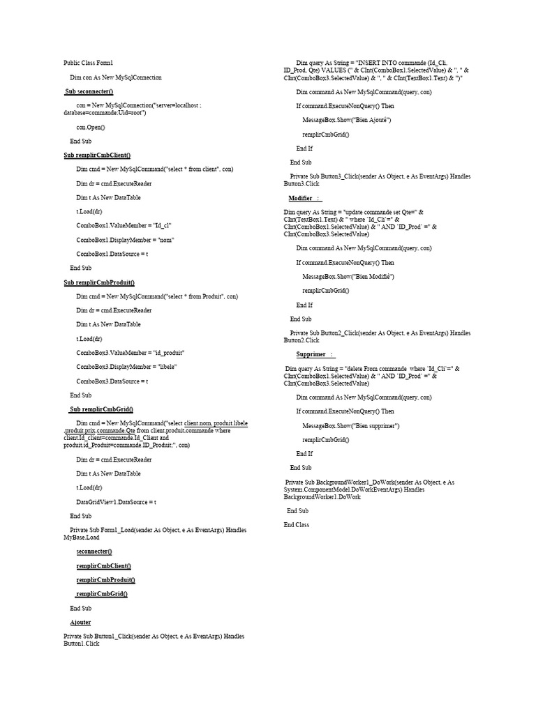 Sub Remplircmbclient | Download Free PDF | Computing | Data Management