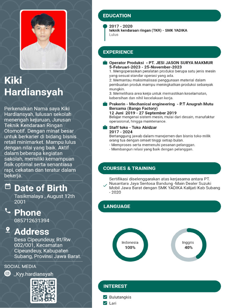 Cv. Mini Market | PDF