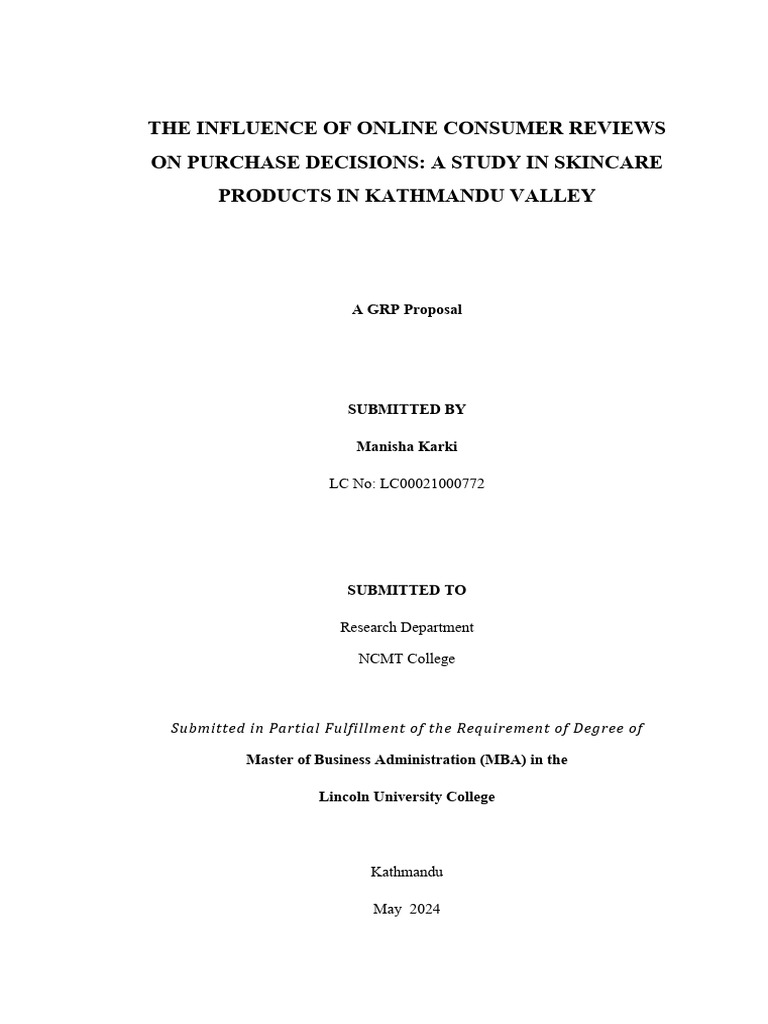 Research Proposal XX | PDF | Sampling (Statistics) | Methodology