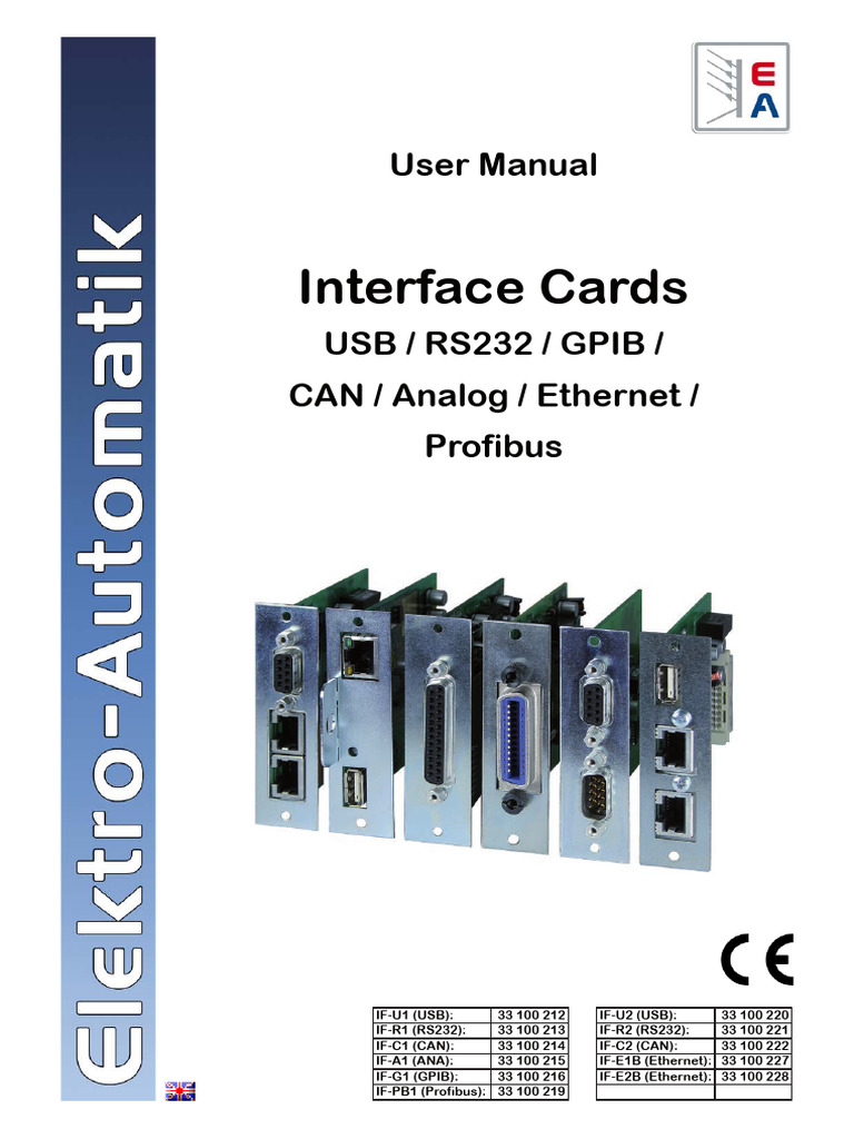 Interface Cards Manual en | PDF | Usb | Power Supply