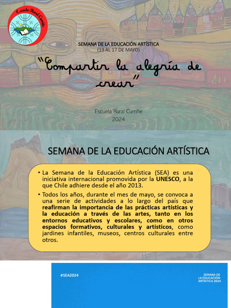 Semana de Educación Artística 2024 | PDF | Educación en artes visuales ...