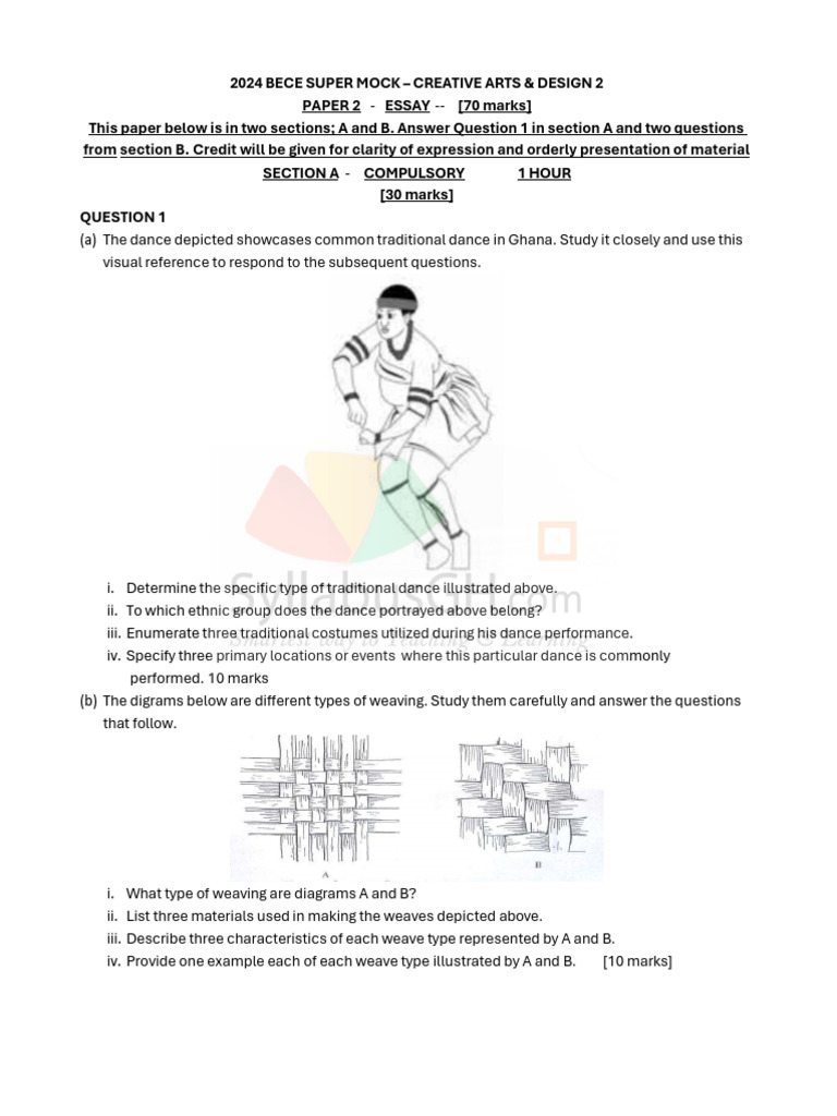 2024 Super Mock Creative Arts & Design 2 | PDF