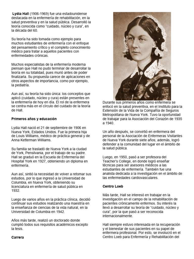 Lydia Hall | PDF | Enfermería | Hospital