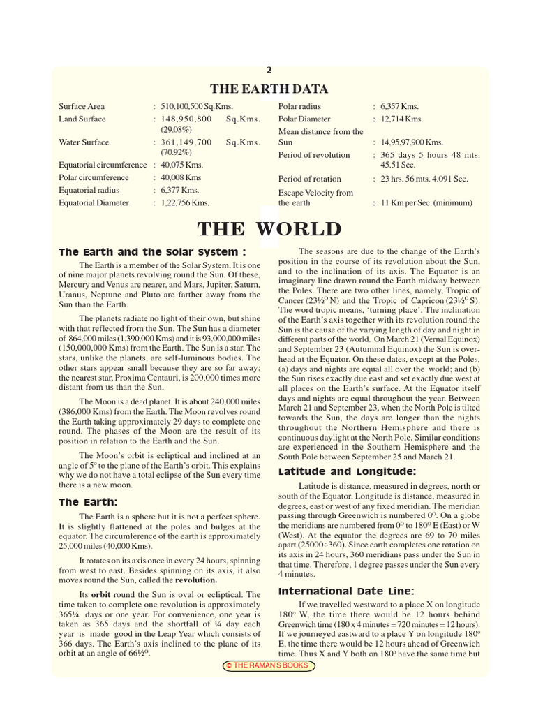 GK Book | PDF | Equator | Orbital Inclination