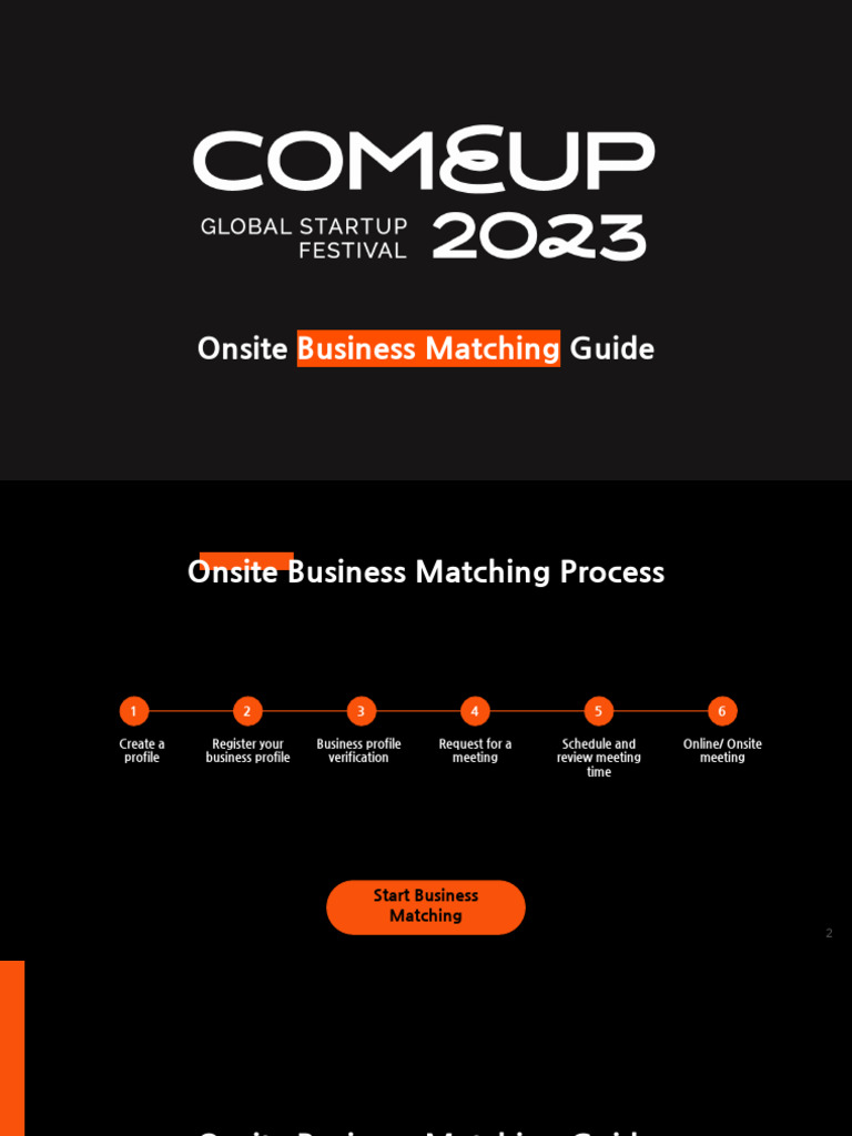 Business Matching Manual | PDF | Startup Company | Small Business ...