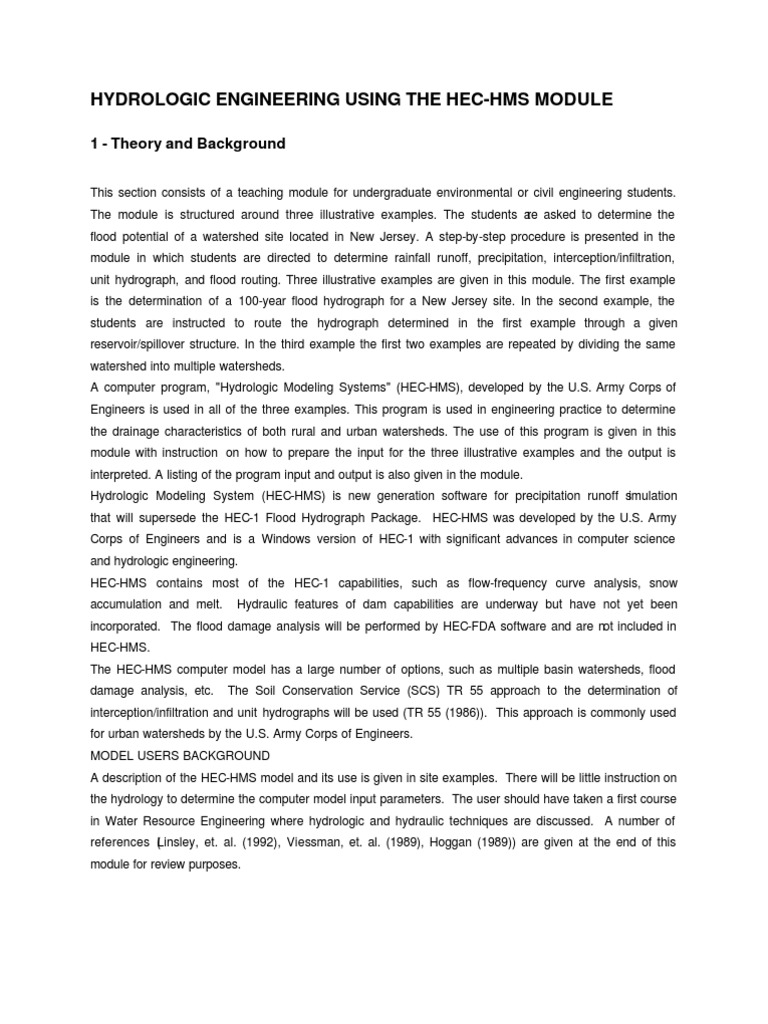 Hec Hms Module | PDF | Spillway | Flood