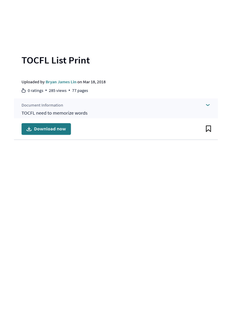 Tocfl List Print - PDF | PDF