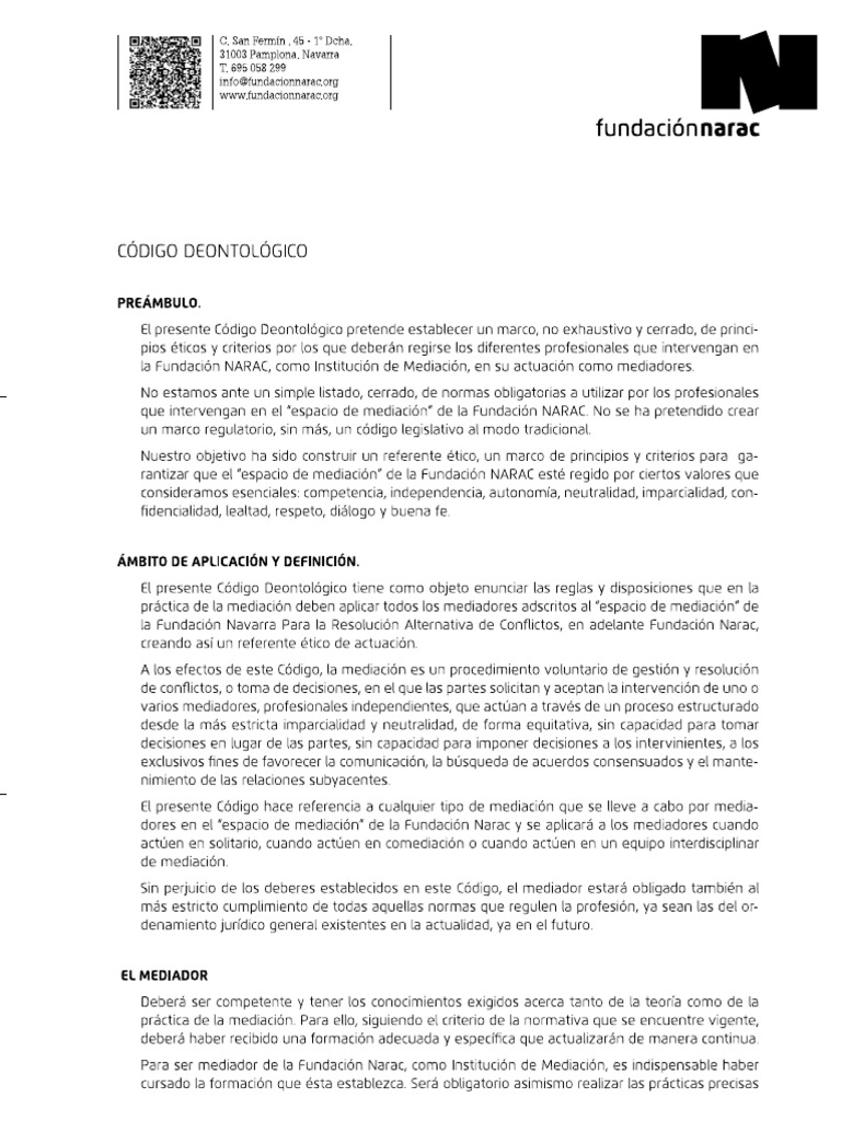 Código Deontológico | PDF