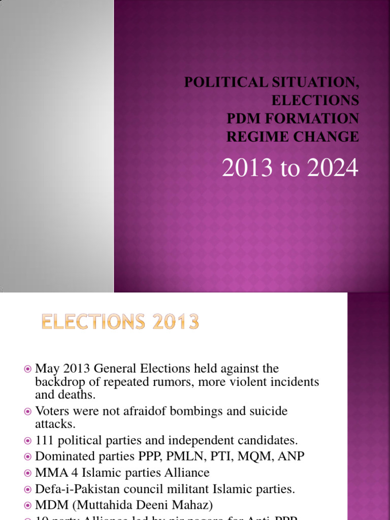Politics, PDM Formation and Results 2013 To 2024 | PDF | Nawaz Sharif ...