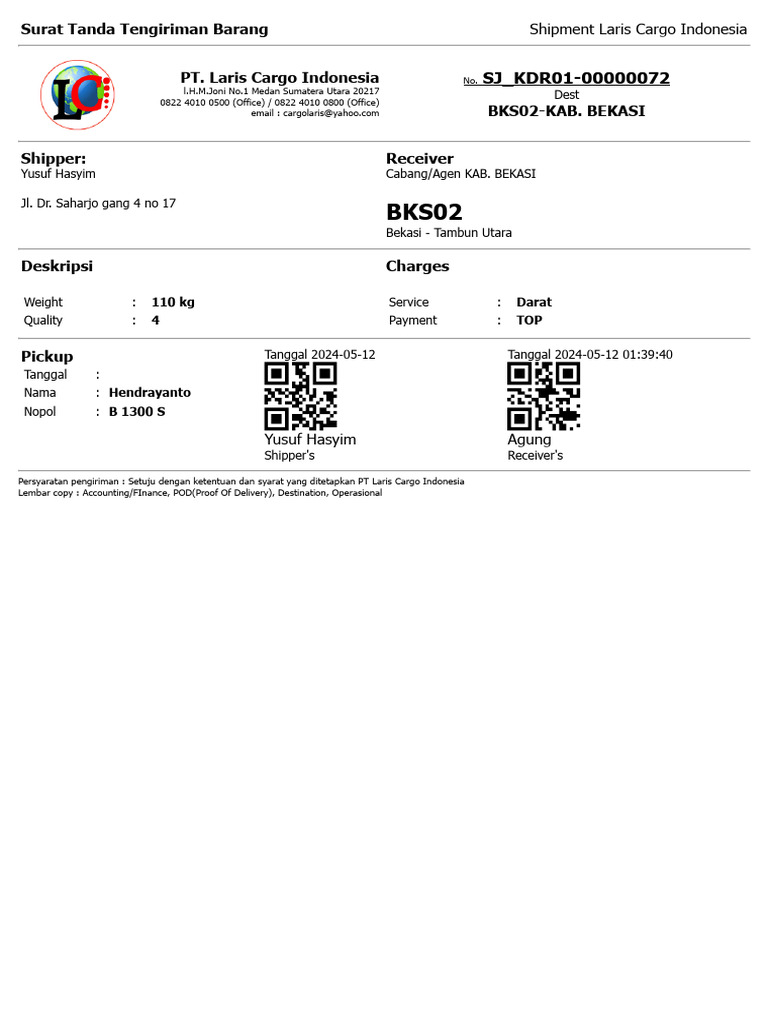 Cetak Surat Jalan - 02 | PDF