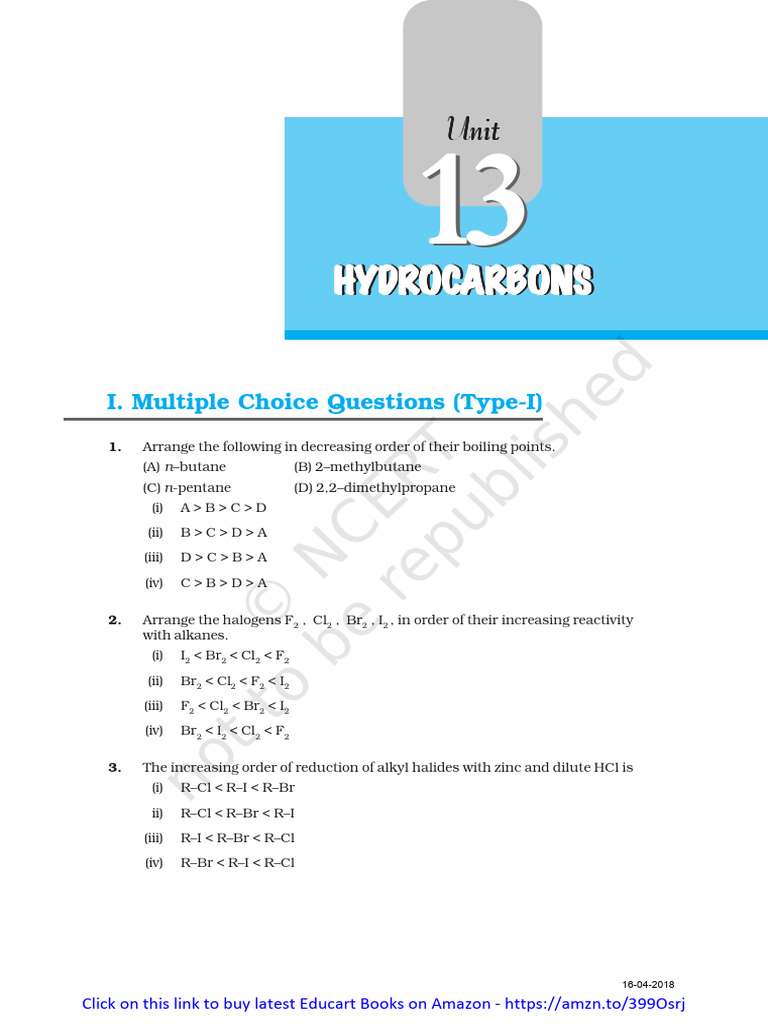C11 13. Hydrocarbons | Download Free PDF | Alkane | Alkene