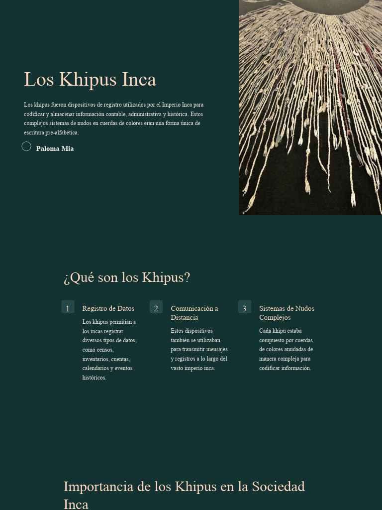 Los Khipus Inca | PDF | Imperio Inca | Información
